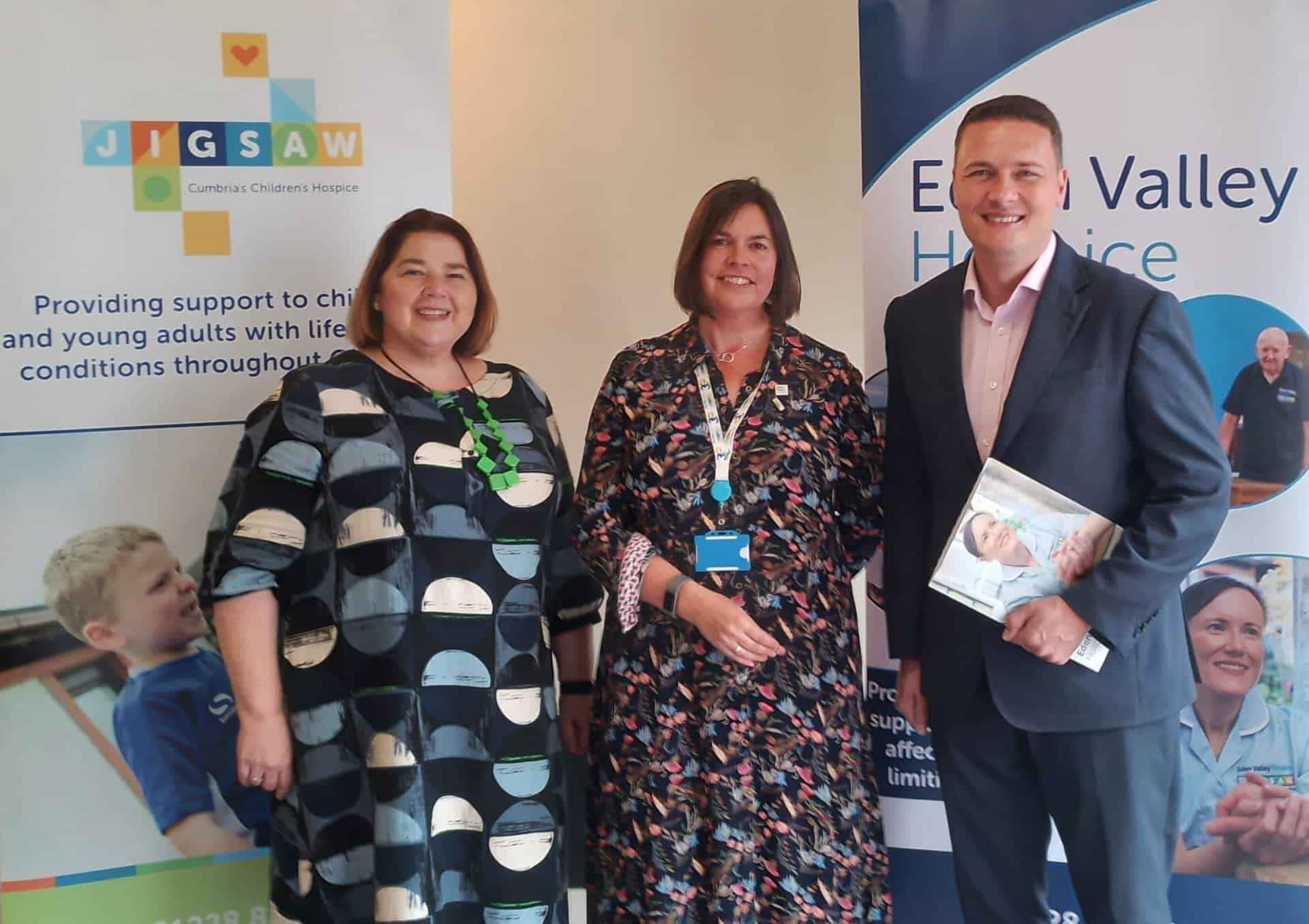 Wes Streeting Shadow Health Secretary visits hospice - Eden Valley Hospice